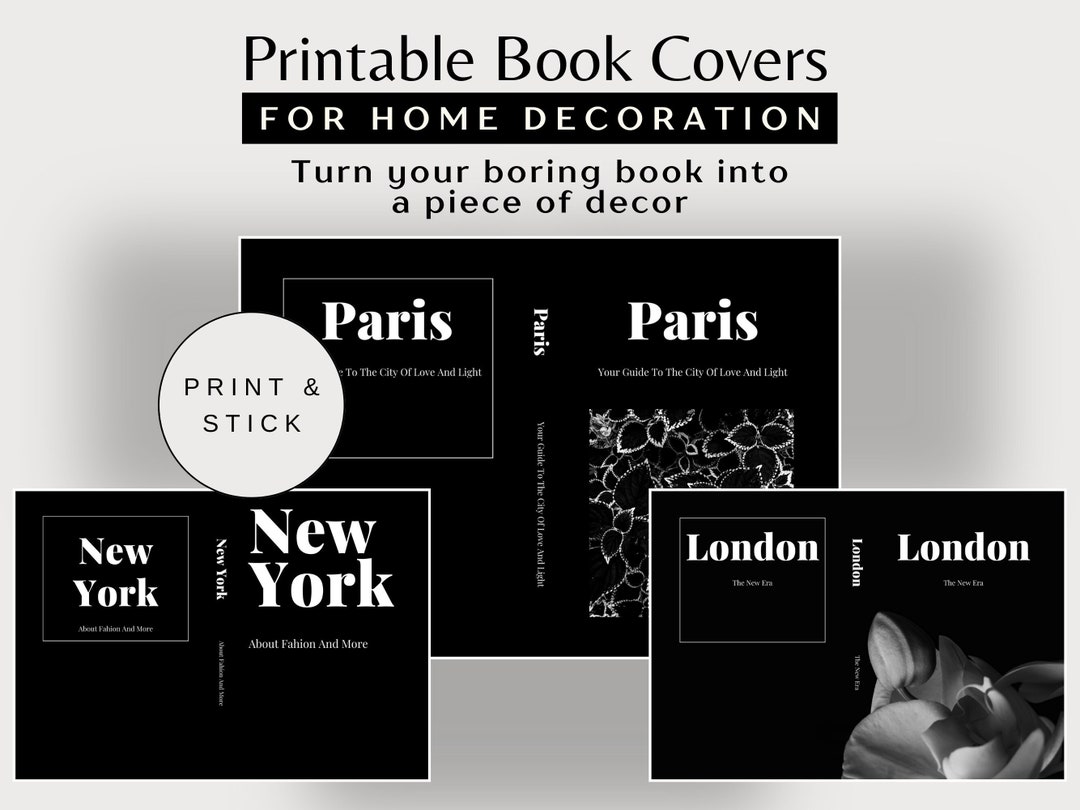 Decorative Fake Book Cover Template Faux Coffee Table Books Printable ...