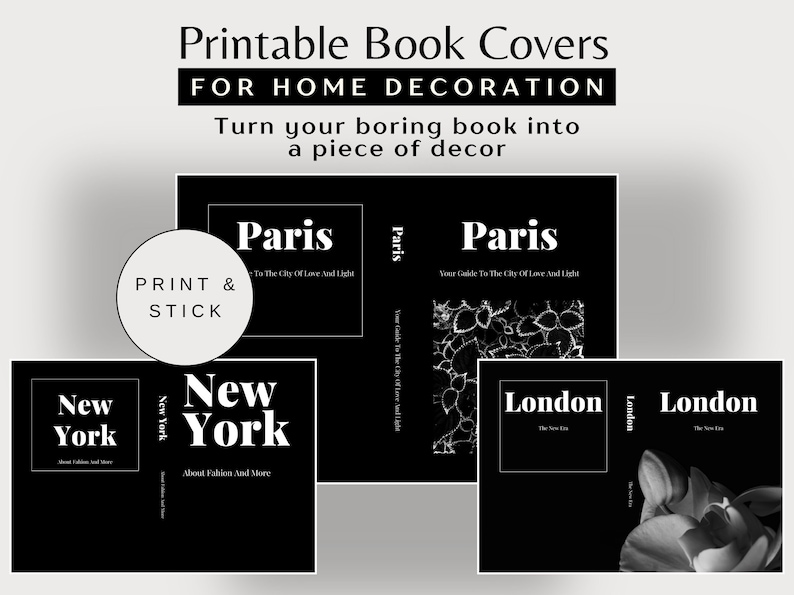 Decorative Fake Book Cover Template Faux Coffee Table Books Printable ...