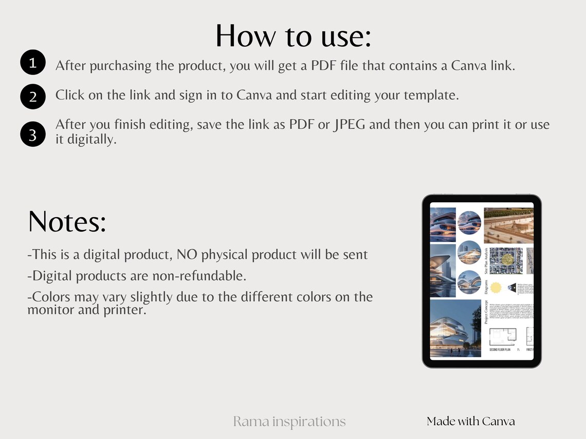 Architecture Poster Canva Template Architecture Presentation Board ...