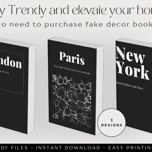 Decorative Fake Book Cover Template Faux Coffee Table Books Printable ...