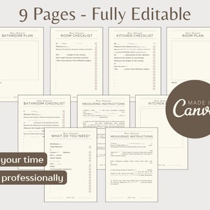 Rooms Measure Checklist Interior Design Site Measurement Template ...
