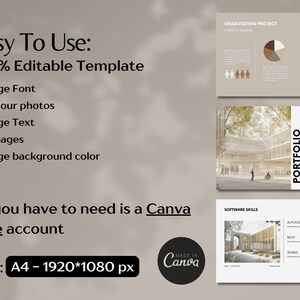 Architecture Portfolio Template, Minimalist Interior Design Canva ...