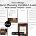 Site Measure Checklist Interior Design Room Measuring Template Interior ...