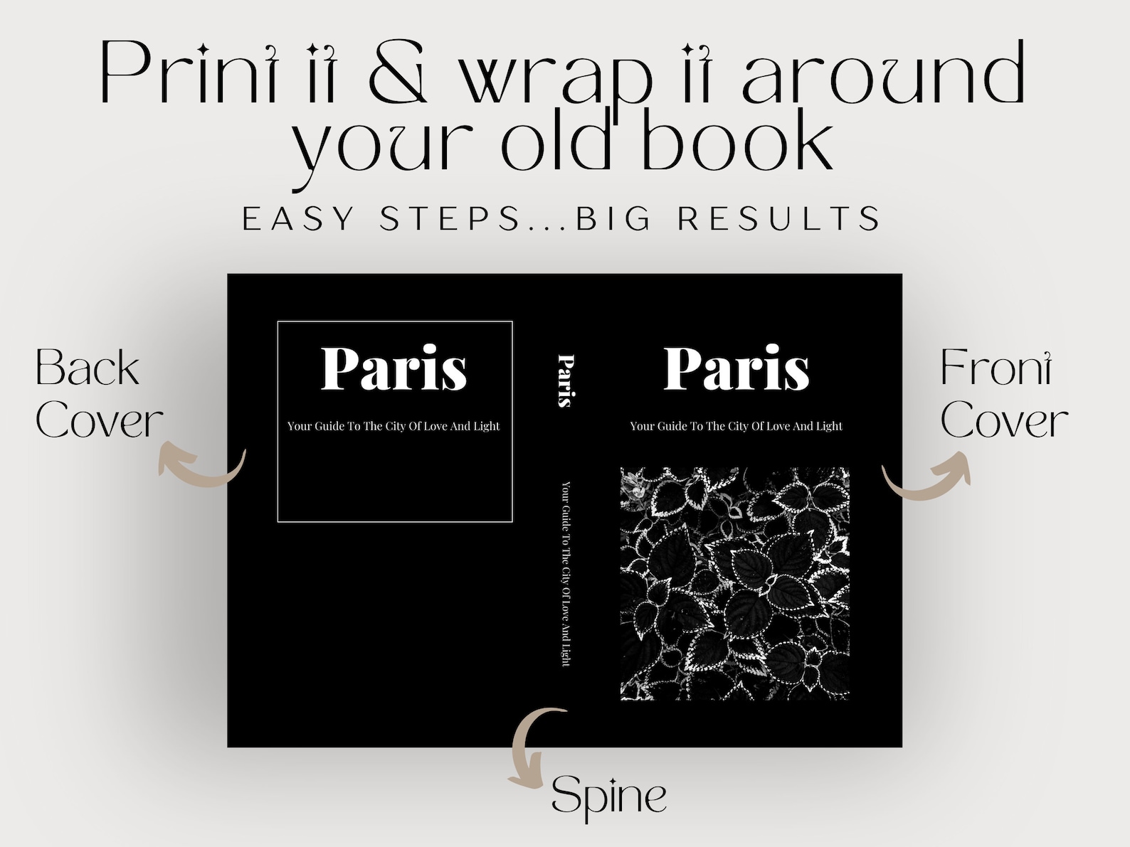 Decorative Fake Book Cover Template Faux Coffee Table Books Printable ...