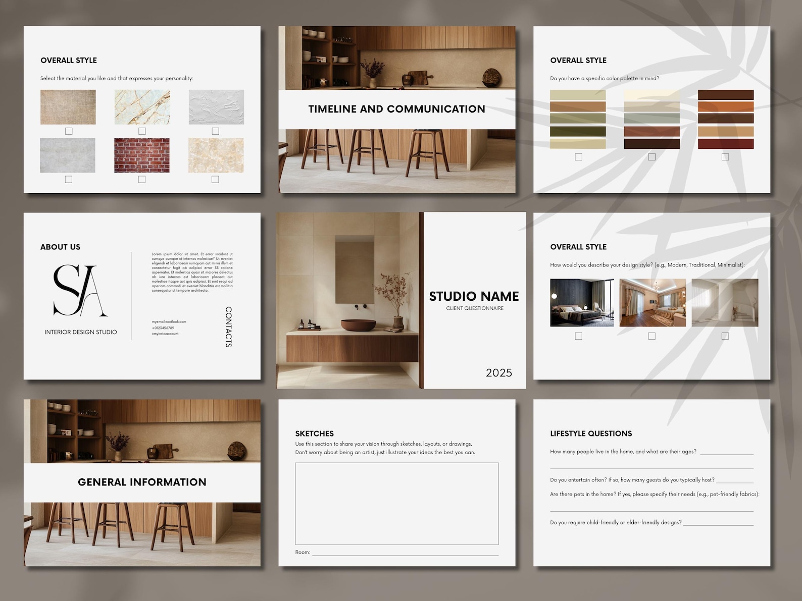 Interior Design Client Questionnaire Template, Interior Design Client ...