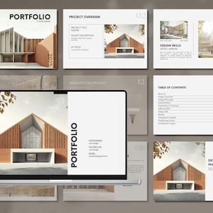 Architecture Portfolio Template, Minimalist Interior Design Canva ...