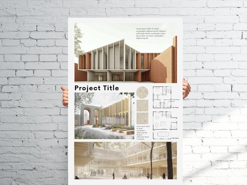 Architecture Presentation Board Template Architecture Poster Canva ...