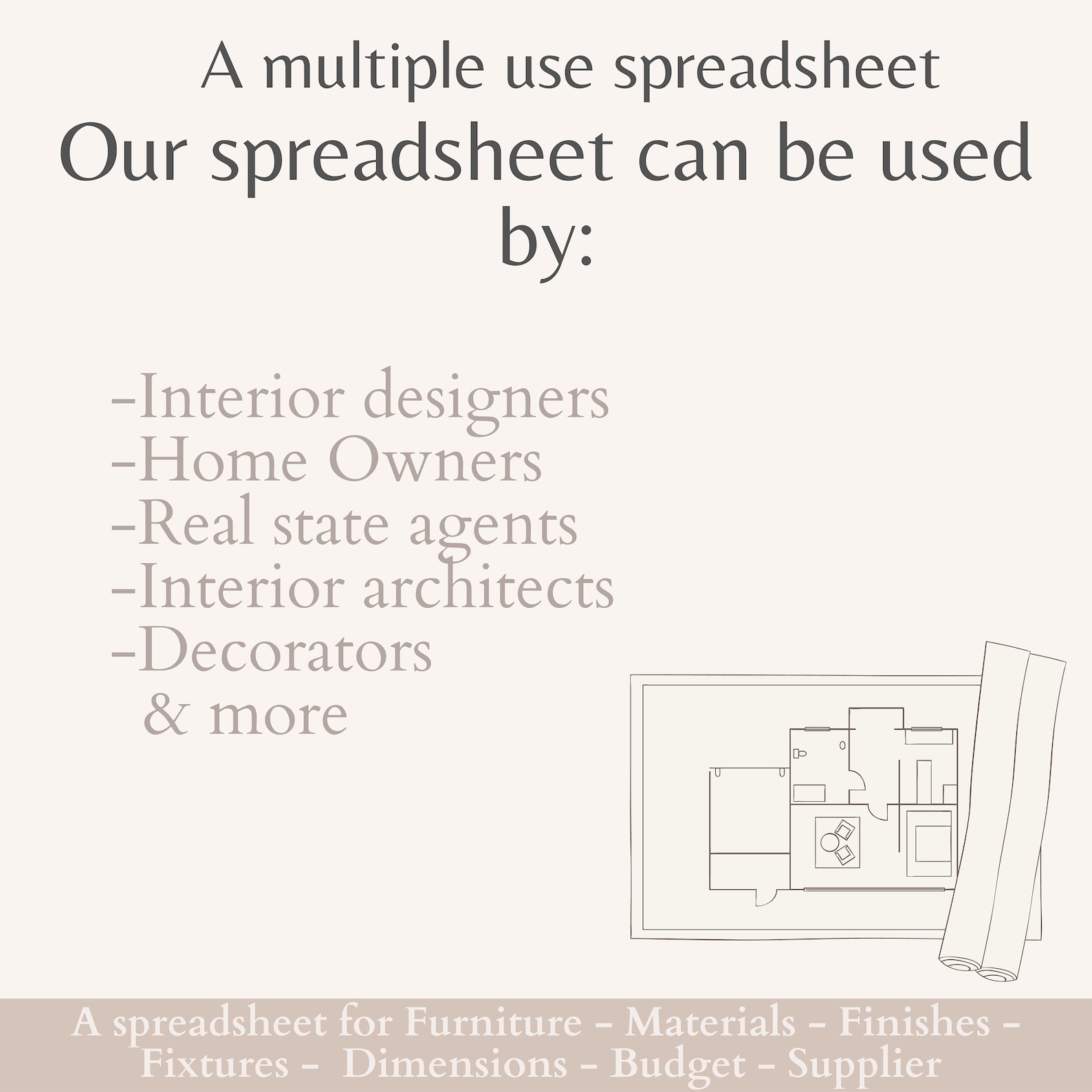 Interior Design Specifications Template Excel Template FFE Interior ...