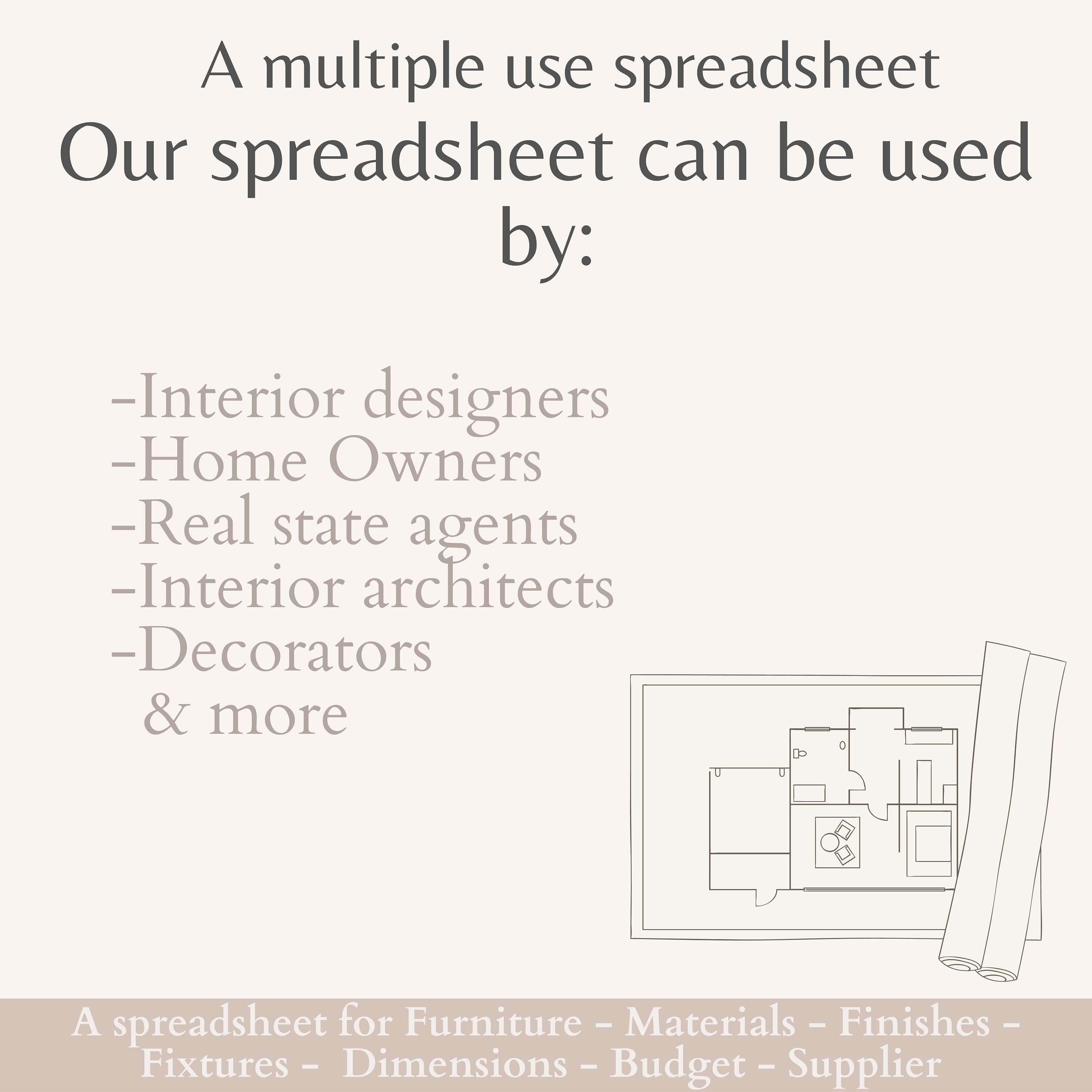 Interior Design Specifications Template Excel Template FFE Interior ...