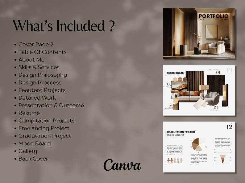 Interior Design Portfolio Template Minimalist Interior Design ...
