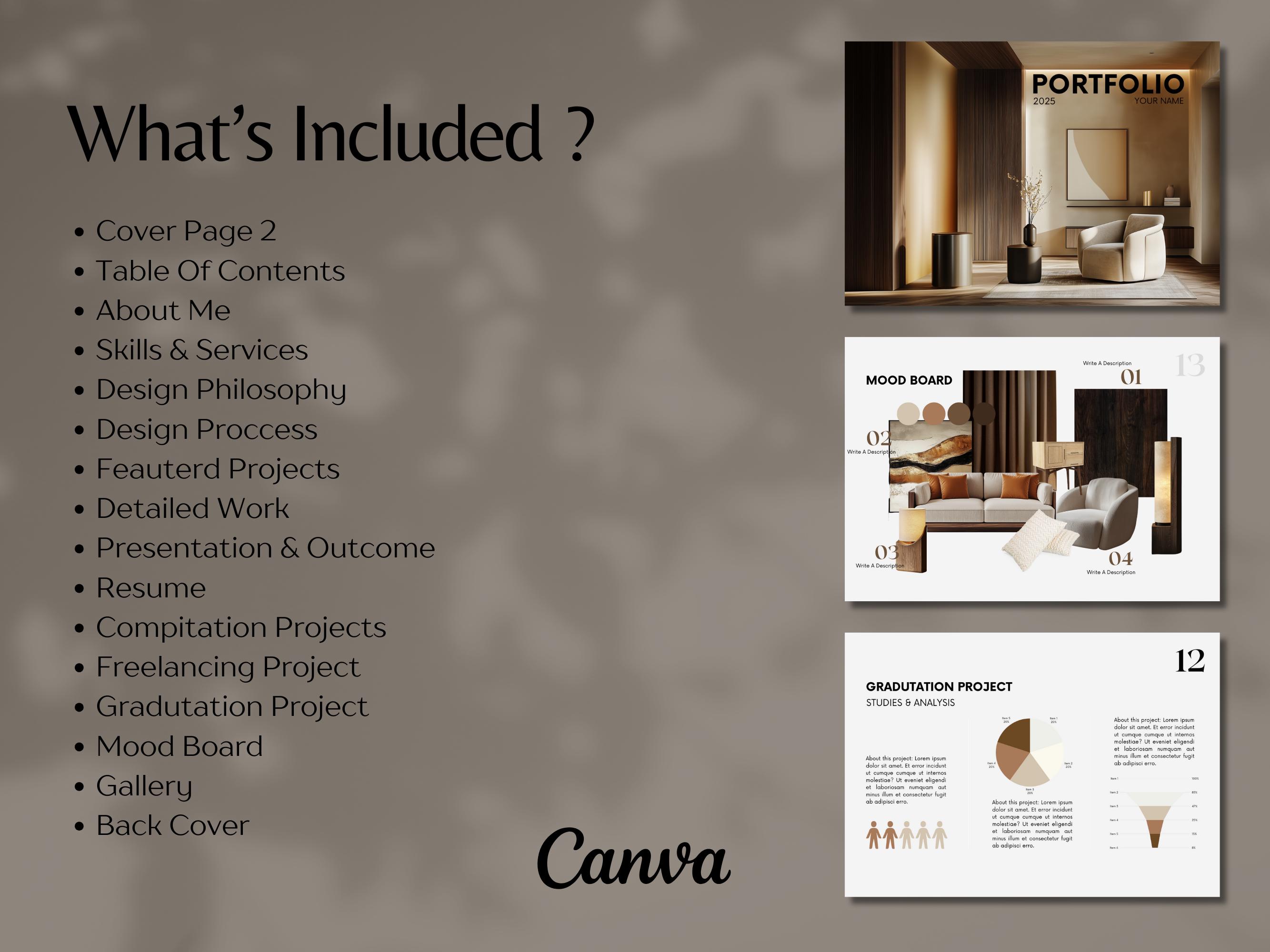 Interior Design Portfolio Template, Luxury Interior Design Template ...