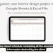 Interior Design Specification Google Sheets Excel Template FFE Interior ...