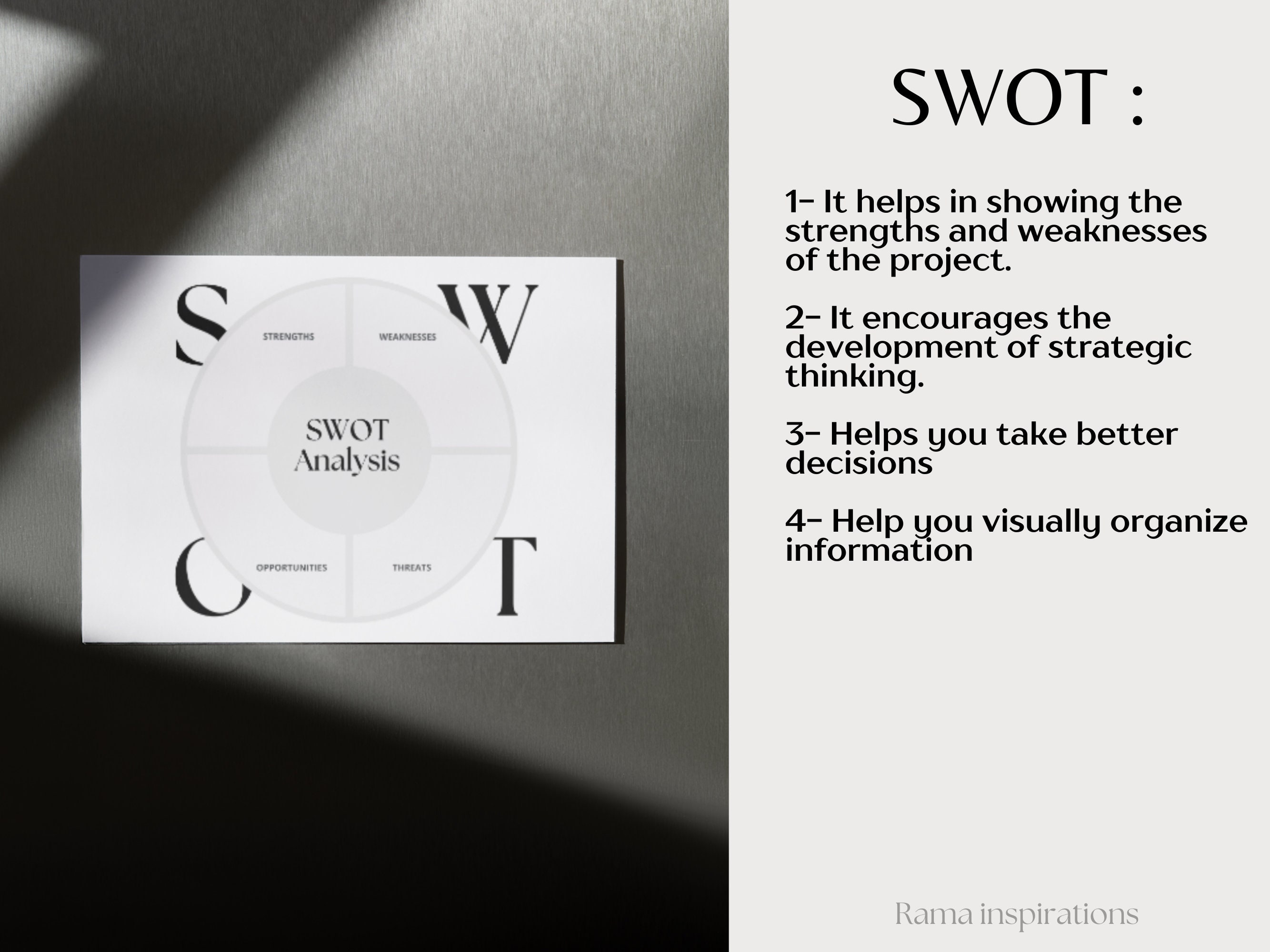Project Analysis Template SWOT Productivity Printable Project ...