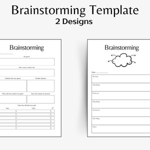 Brainstorm Template Bundle Productivity Digital Planner Mind Map ...