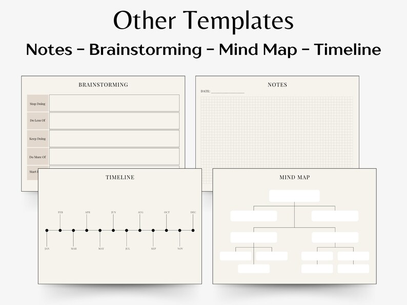 Brain Dump Planner Bundle Mind Map Template ADHD Weekly Planner Daily ...