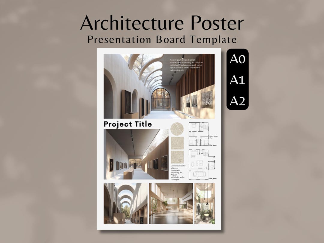 Architecture Poster Canva Template Architecture Presentation Board ...