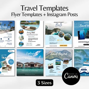 Travel Canva Template, Travel Instagram Post, Travel Flyer Template ...