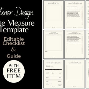 Interior Design Site Measure Template Room Measure Checklist Interior ...