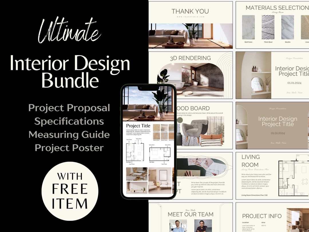 Interior Design Bundle Interior Designer Presentation Template Project ...