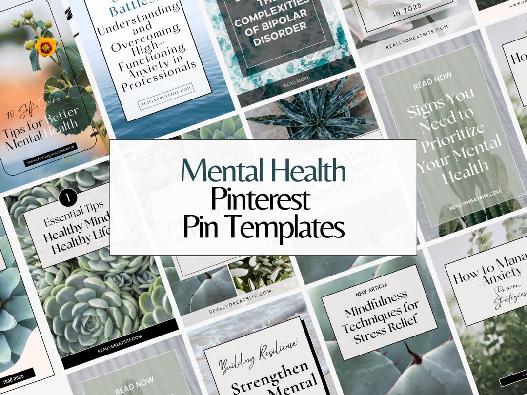 Therapist Pinterest Pin Template, Mental Health Pinterest Template ...