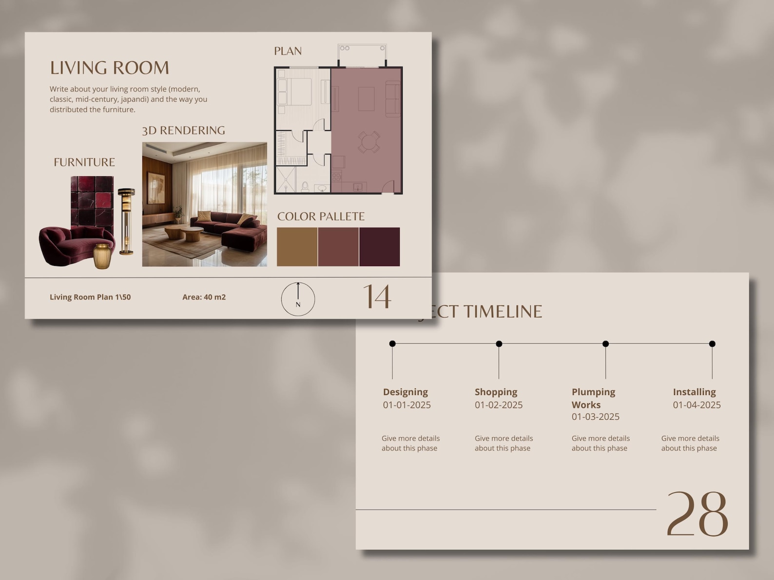 Interior Design Project Proposal Interior Presentation Canva Template ...