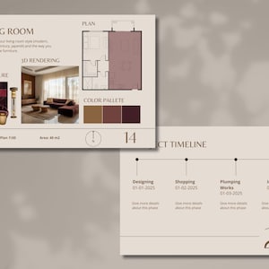 Interior Design Project Proposal Interior Presentation Canva Template ...