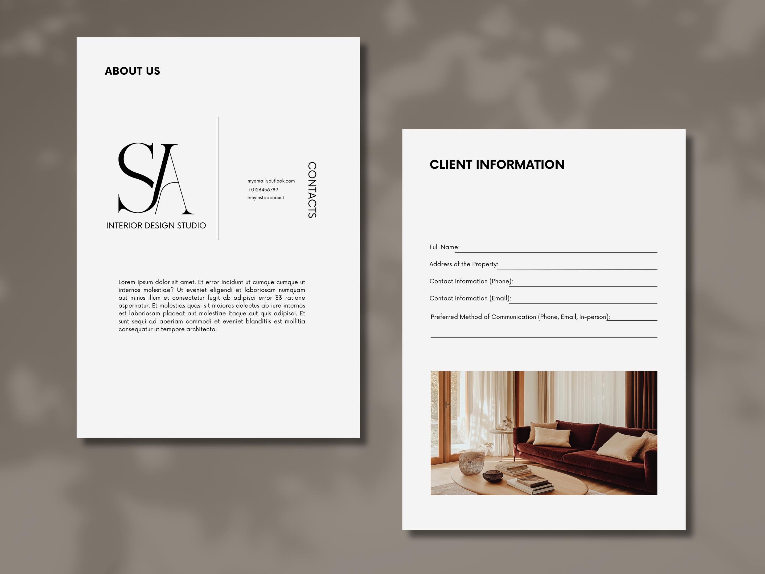 Interior Design Questionnaire Template, Client Onboarding Question ...