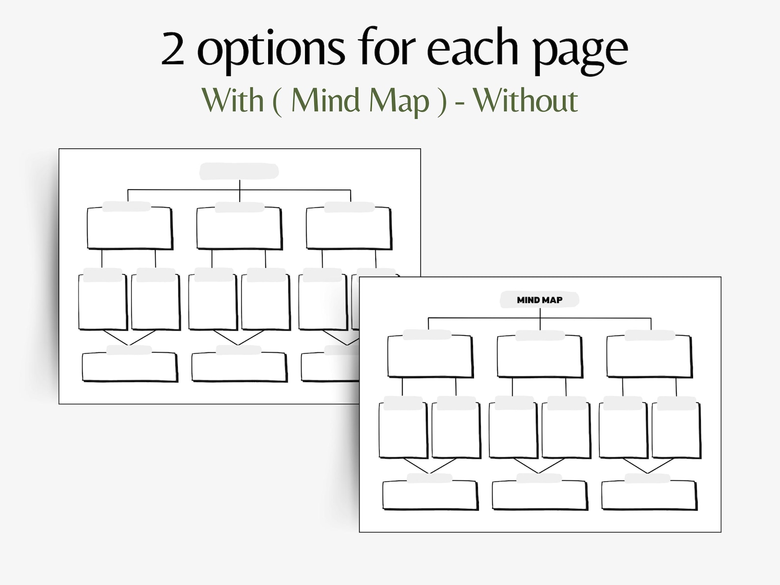 Mind Map Bundle Template School Printables Productivity Chart Study ...