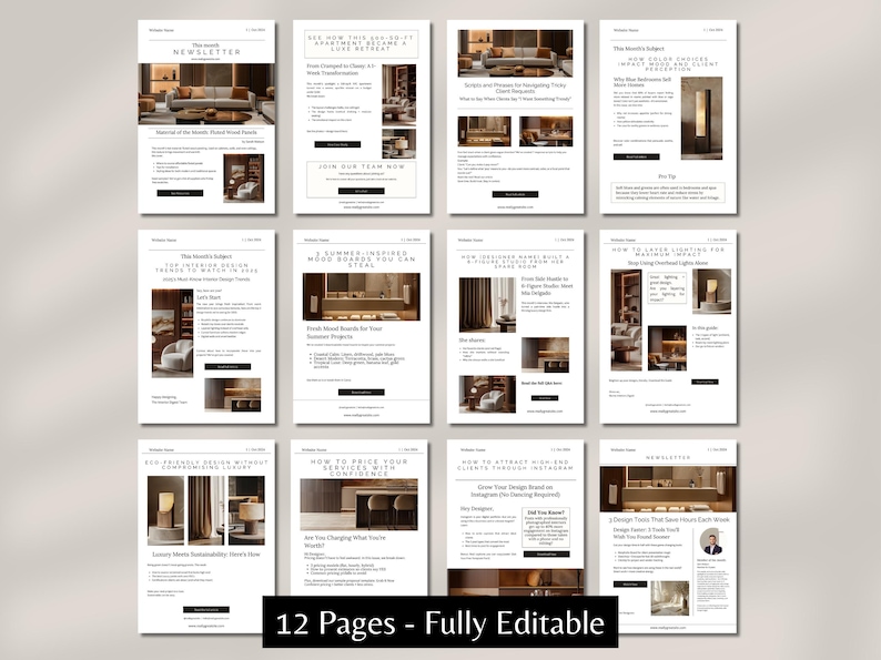 Interior Design Newsletter Editable Template, Interior Design Email ...