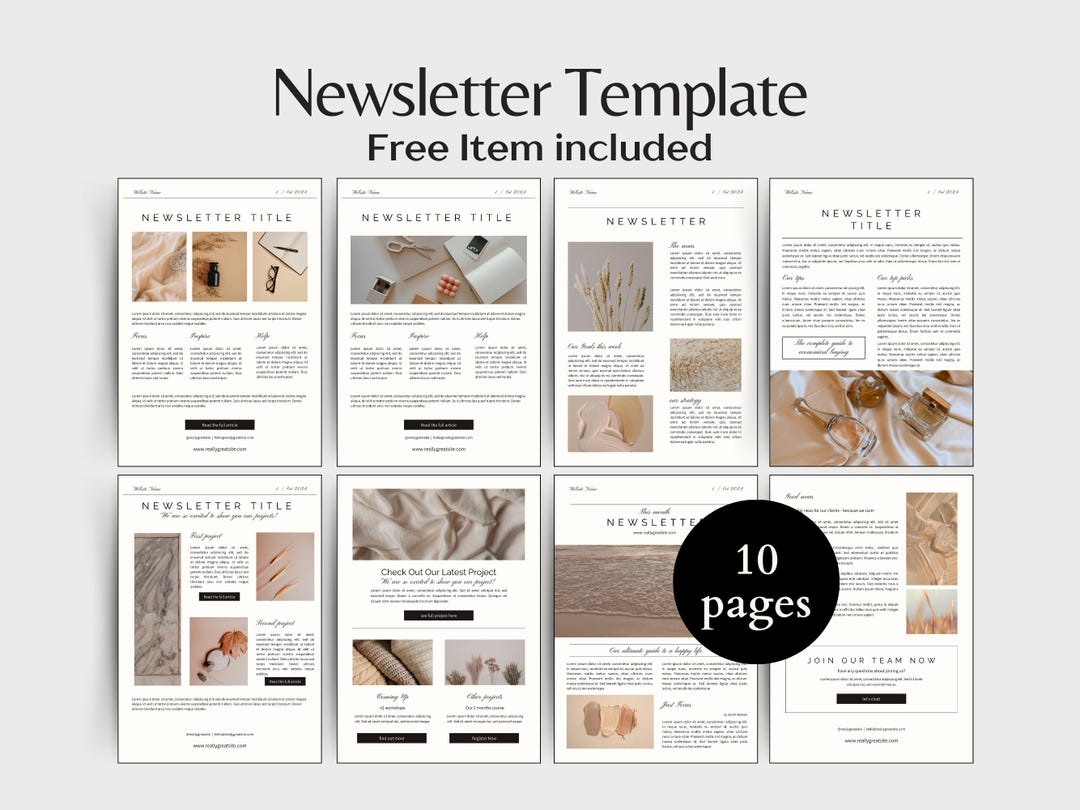 Newsletter Editable Template, Clients Welcome Email, Small Business ...