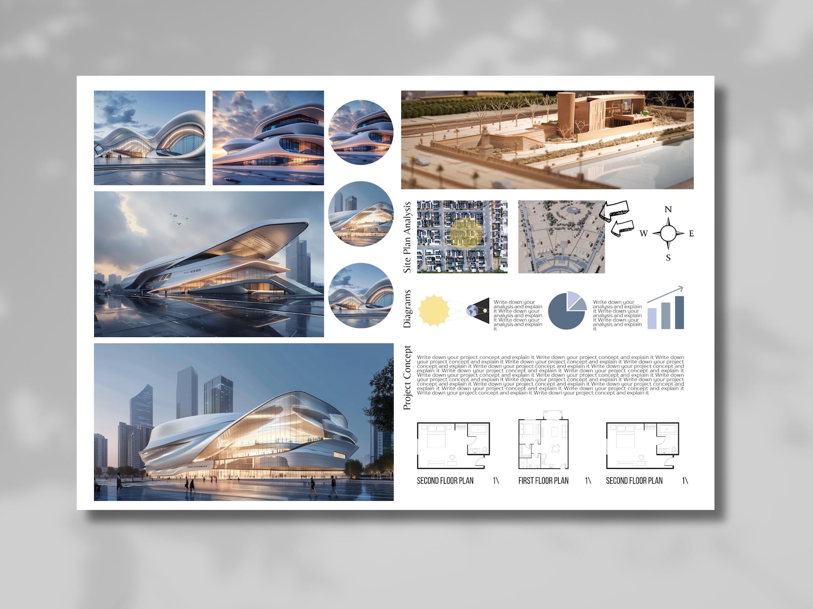 Architecture Poster Canva Template Architecture Presentation Board ...