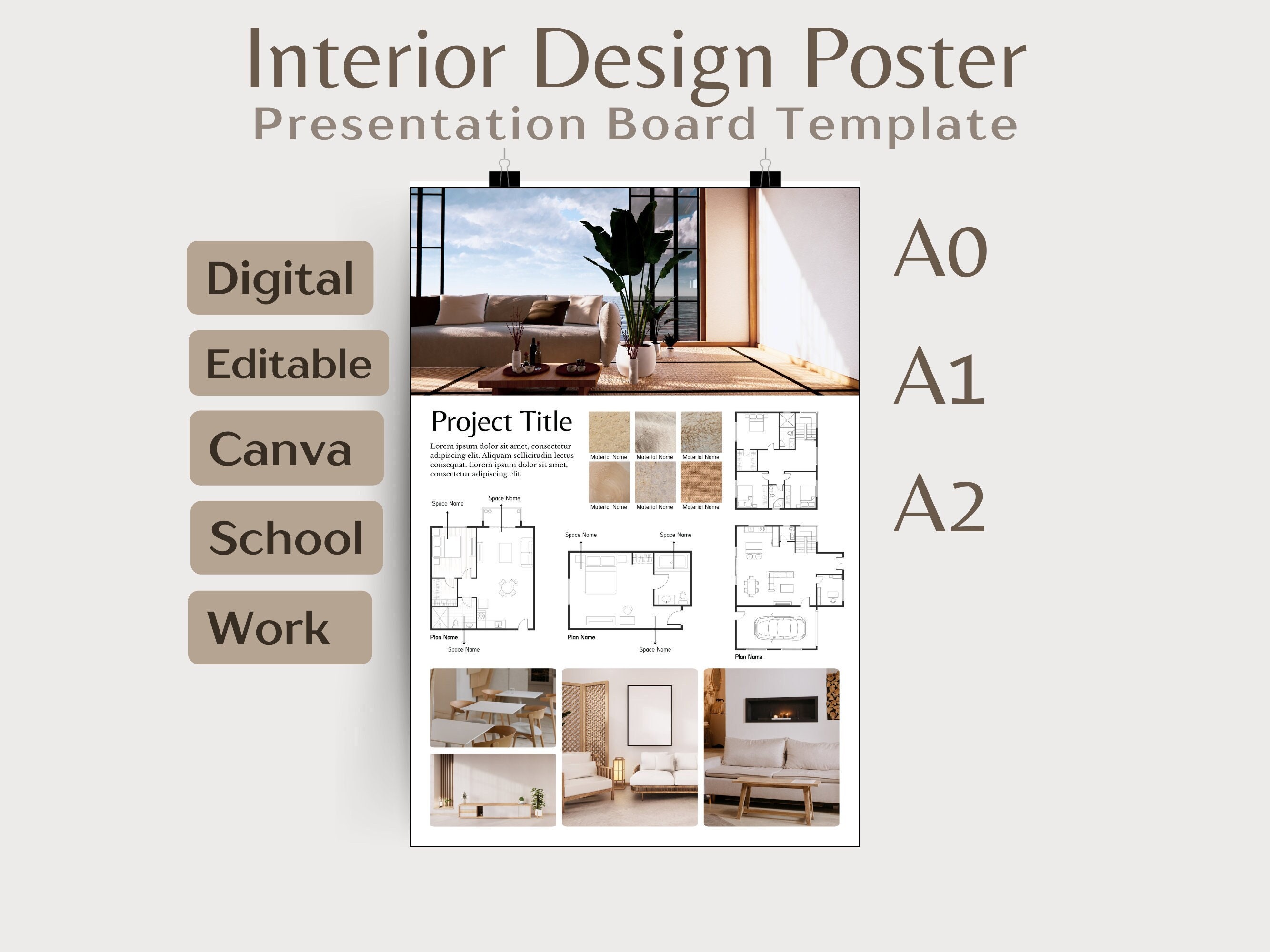 Interior Design Presentation Template Interior Design Board Layout ...