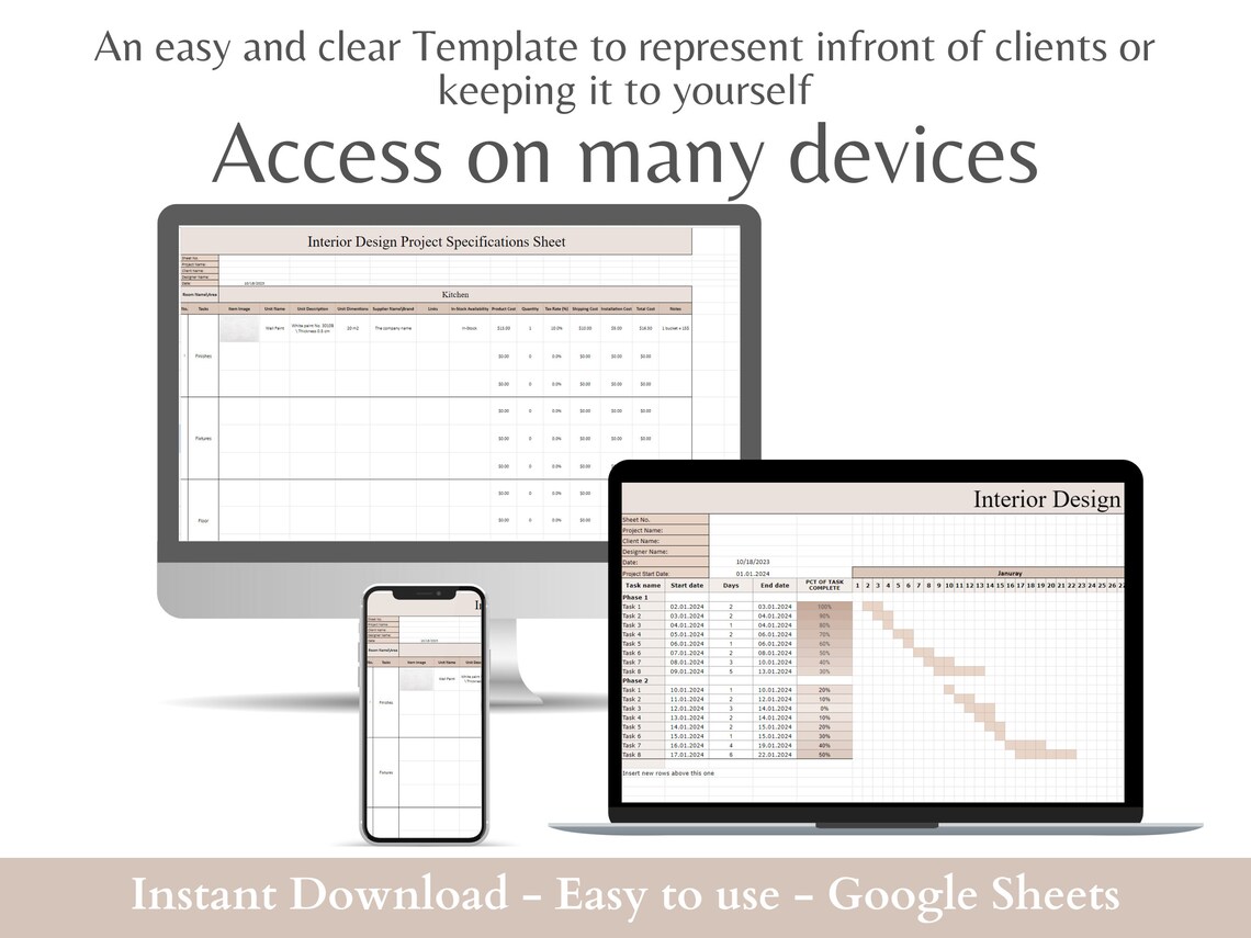 Interior Design Specifications Template FFE Interior Designer Project ...