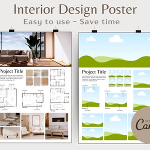 Interior Design Poster Template Interior Design Board Digital Interior ...