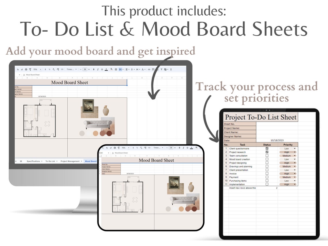 Interior Design Specifications Template FFE Interior Designer Project ...