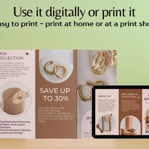 Editable Brochure Template, Jewelry Brochure Template, Custom Tri-fold ...