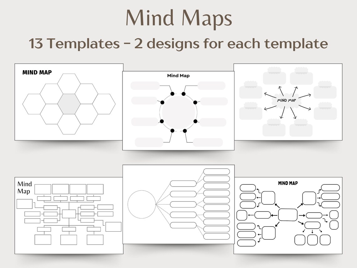 Mind Map Template SWOT Analysis Printable Template Brainstorming ...