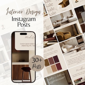 Interior Design Instagram Post Template Home Decor Social Media ...