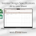 Interior Design Specifications Template Excel Template FFE Interior ...