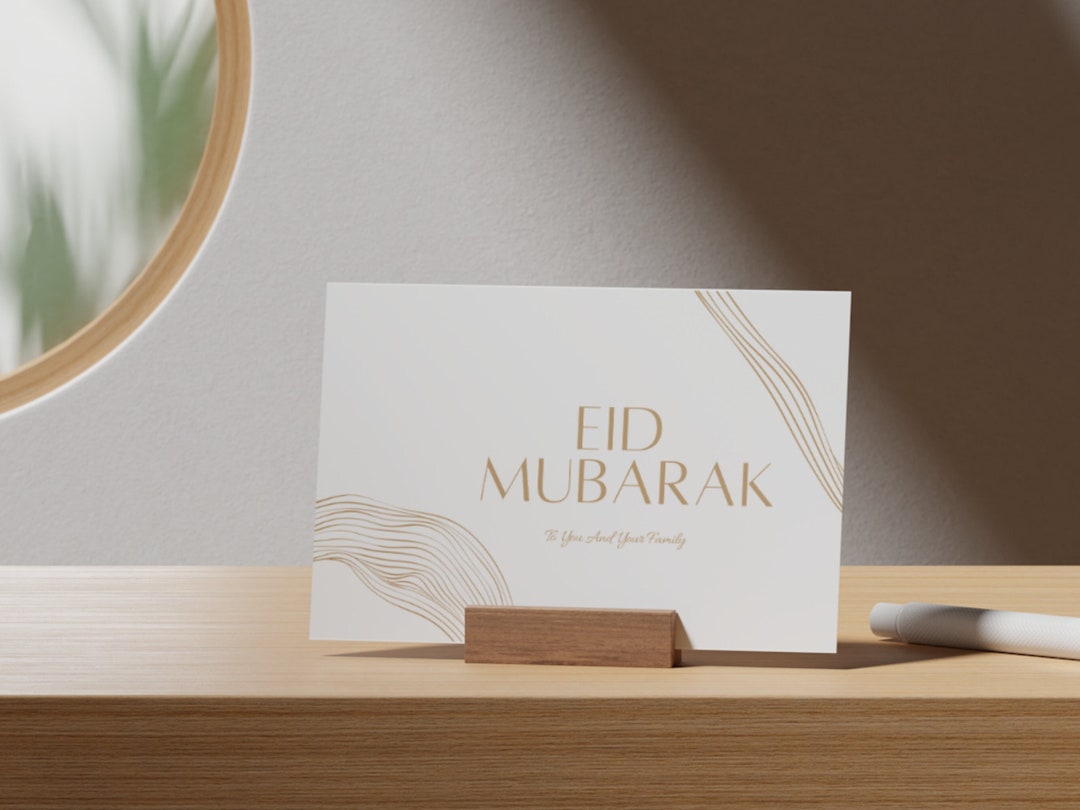 Eid Greeting Card Template Digital Eid Mubarak Card Printable Eid ...