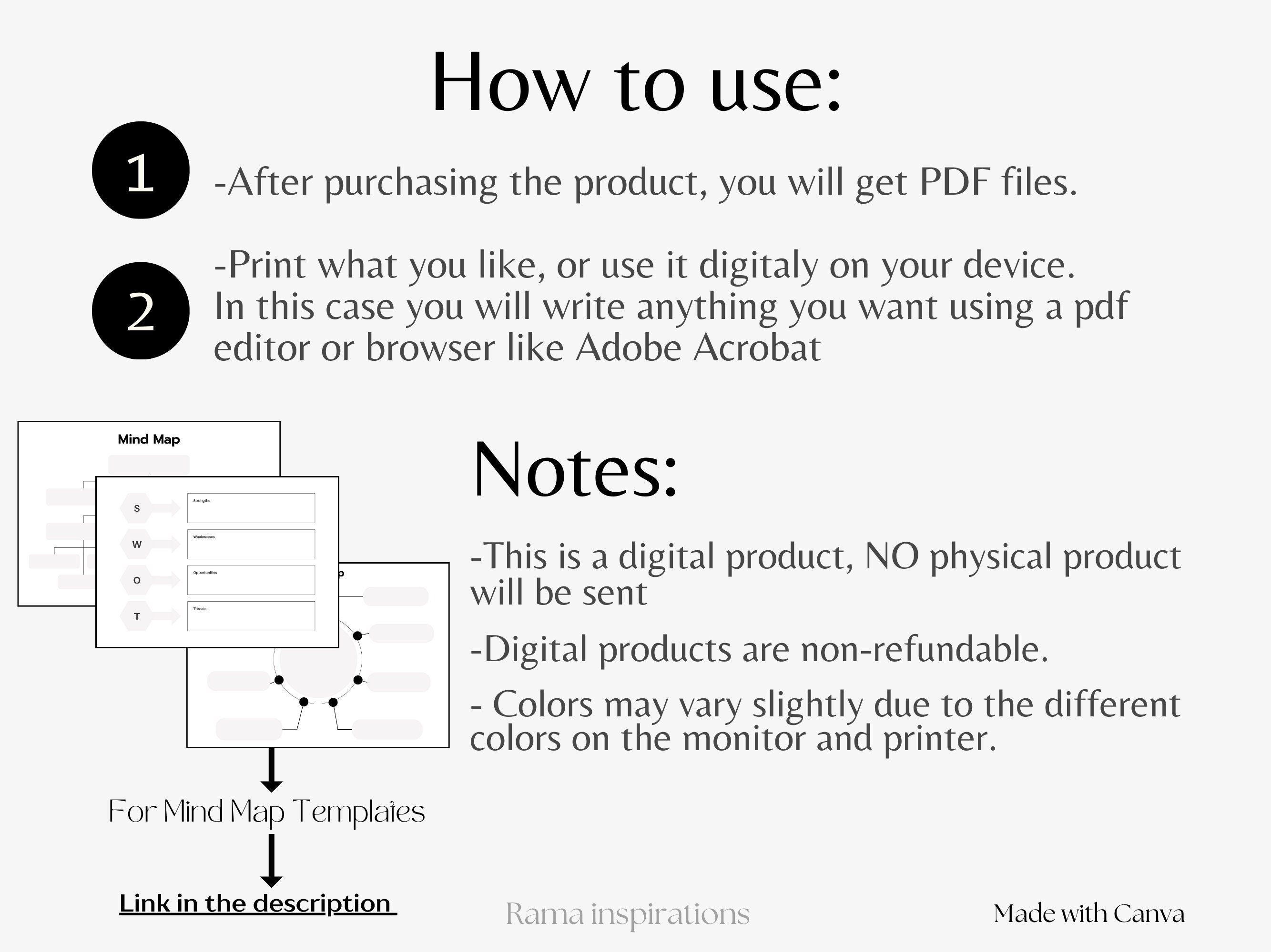 Brain Dump Bundle Planner Brainstorming Template ADHD Daily Planner ...