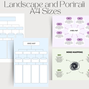 Mind Map Template Printable Mind Map Planner Brainstorm Diagrams Study ...