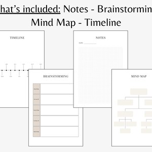 Brain Dump Bundle Template, Printable Brain Dump Planner, Ideas ...
