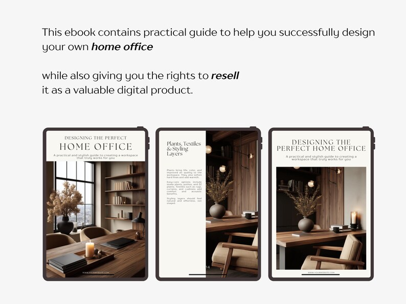 Interior Design Ebook, PLR Canva E-book, Home Office Ebook, Interior ...