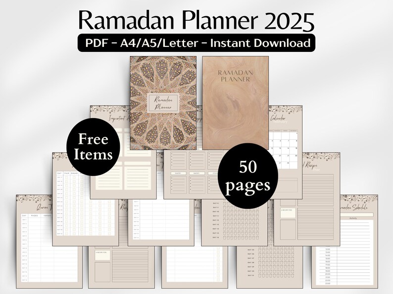 Ramadan Planner Ramadan Journal Prayer Tracker Fasting Planner Ramadan ...