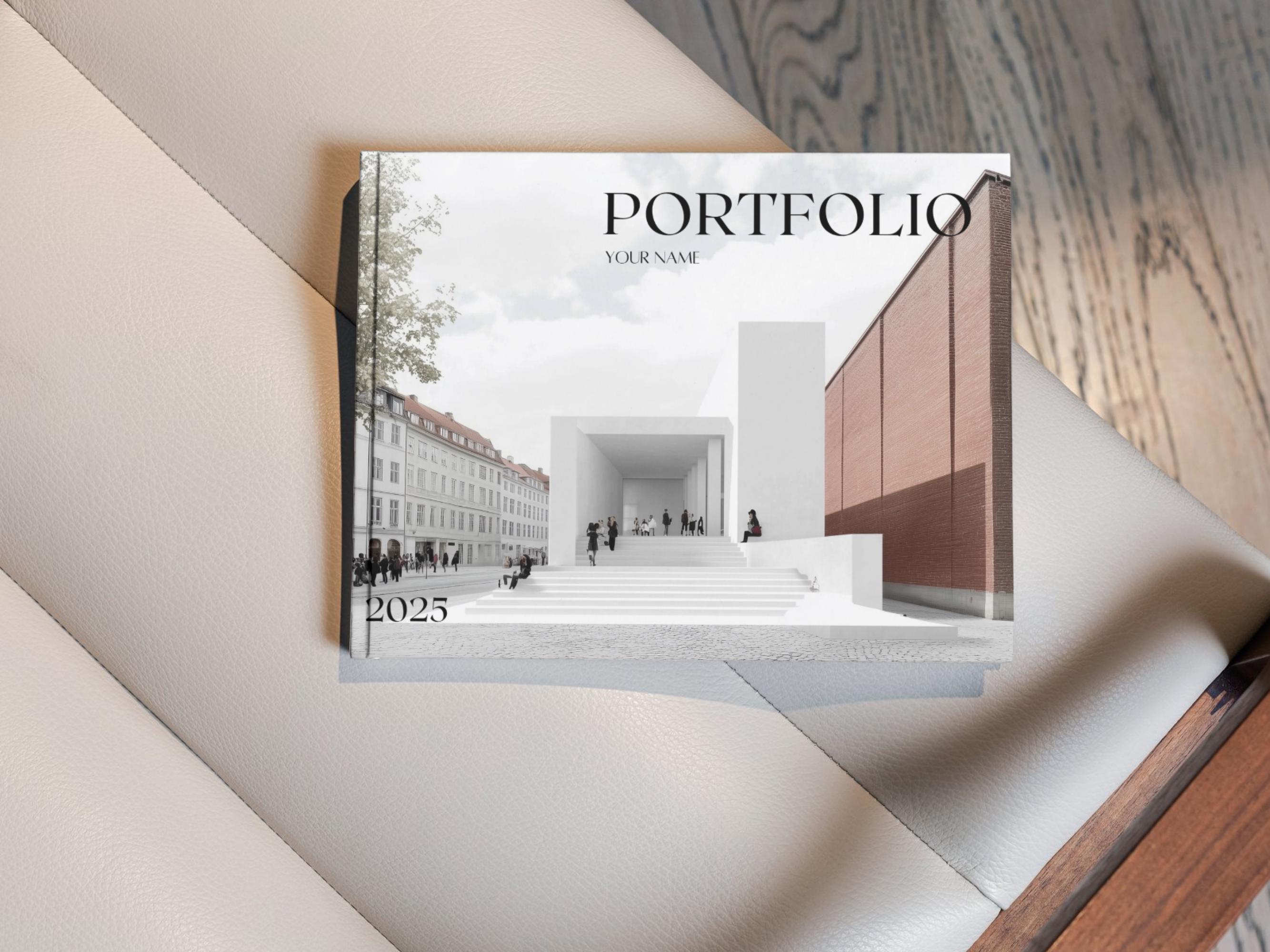 Architecture Portfolio Template Minimalist Architecture Canva Template