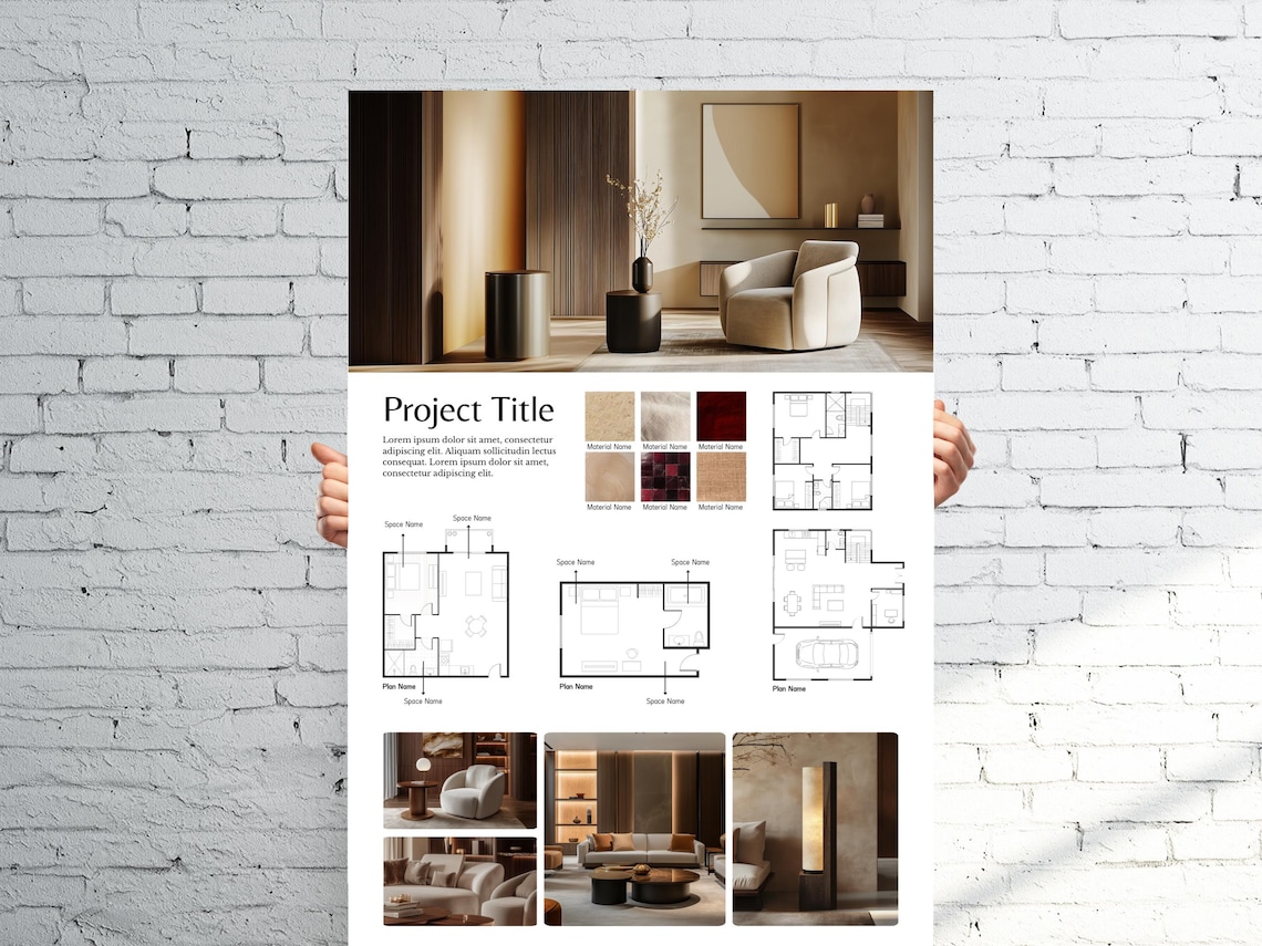 Interior Design Presentation Board Template Interior Design Poster ...