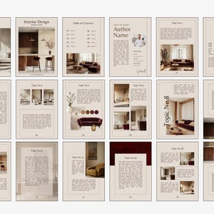 Interior Design Ebook Template Canva Editable Ebook Template Home Decor ...