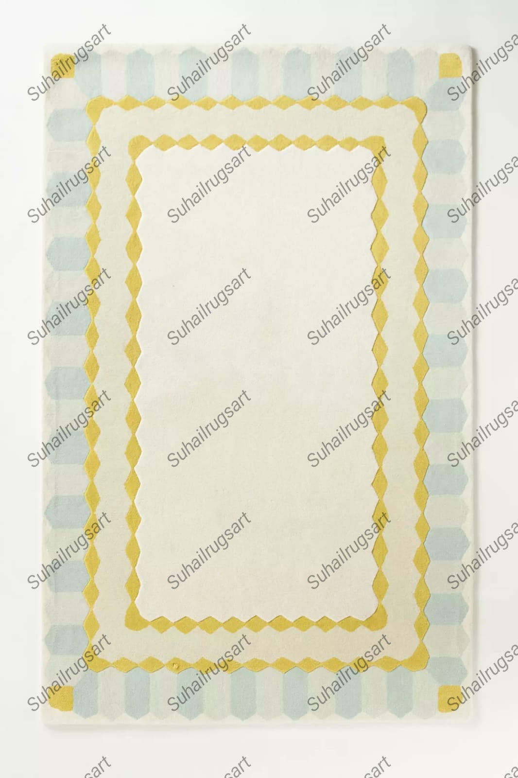 Modern Black Border Pattern Black Area Rug Living Rug Interior Design ...