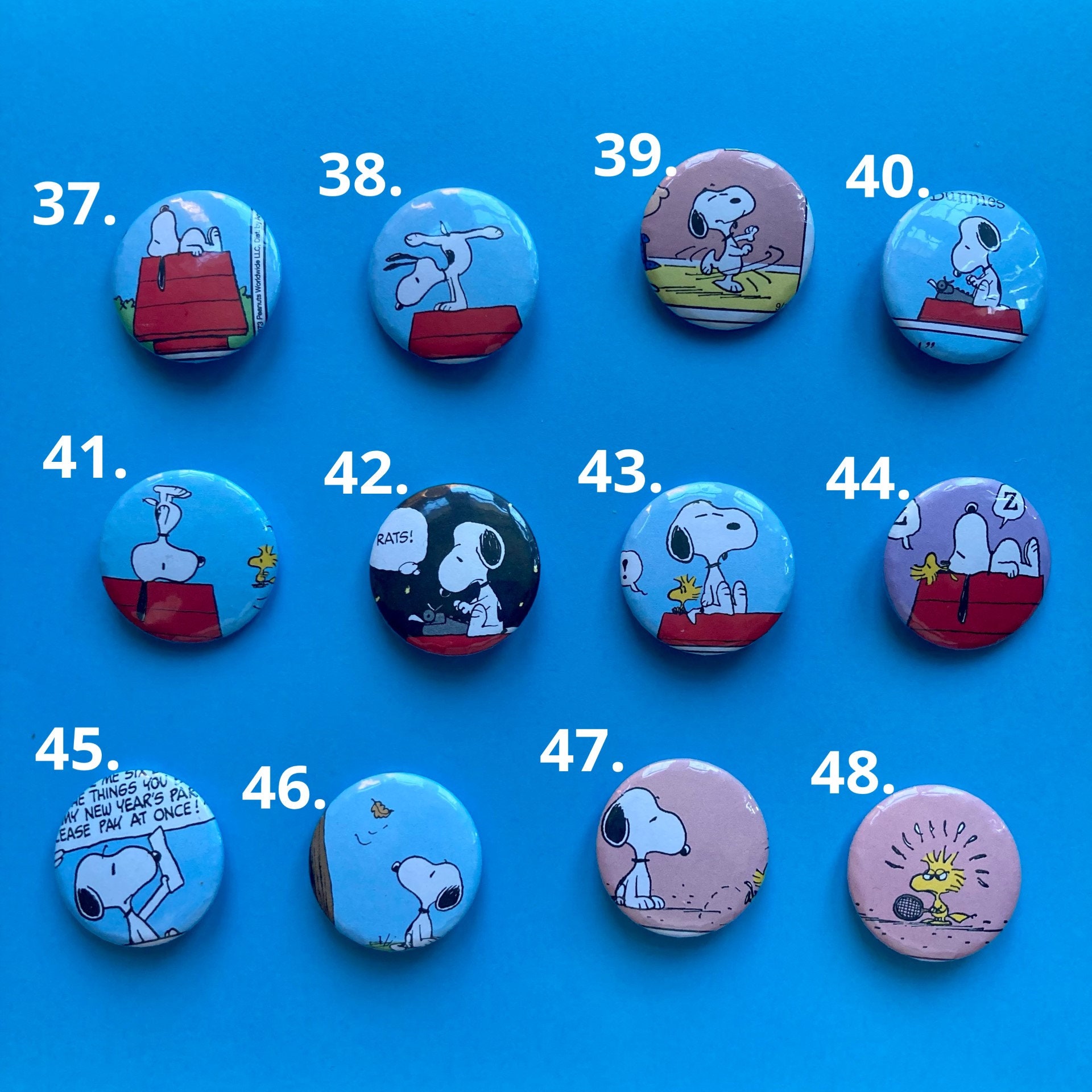 Snoopy Button Badges - Etsy